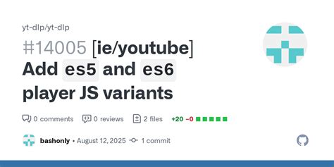 Ieyoutube Add `es5` And `es6` Player Js Variants By Bashonly · Pull
