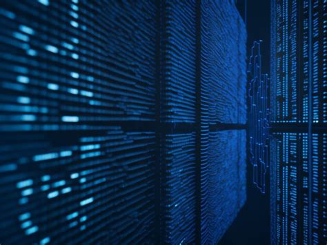 premium photo blue digital binary data on computer screen background