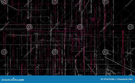 magenta red color digital matrix background with and binary codes stock footage video of codes