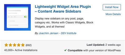 custom widget per page or post using content aware sidebar plugin
