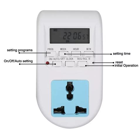 AL Programmable Digital Auto Timer Switch VAC A UK Plug Penguin Com Bd