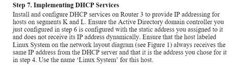 Solved Step 7 Implementing DHCP Services Install And Configure DHCP Course Hero