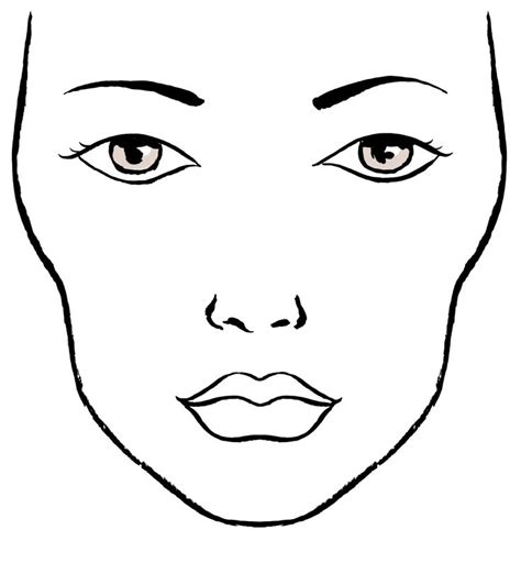 Makeup Face Charts Face Template Makeup Face Chart