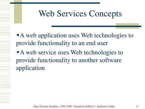 PPT Web Services JAX RPC WSDL XML Schema And SOAP PowerPoint Presentation ID