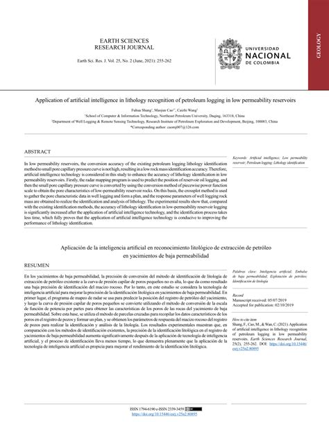 Pdf Application Of Artificial Intelligence In Lithology Recognition