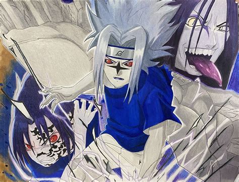Sasuke Curse Mark Drawings