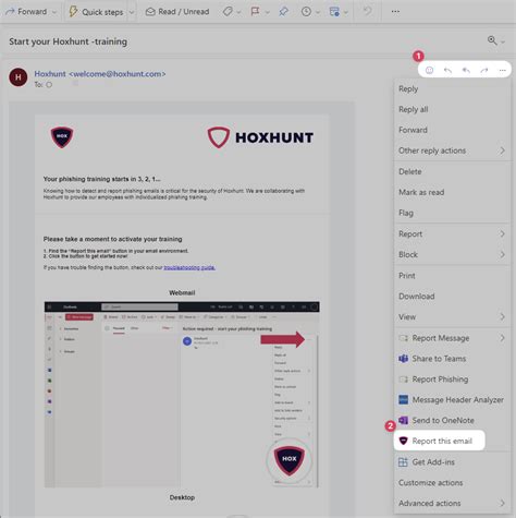 locating hoxhunt in outlook hoxhunt