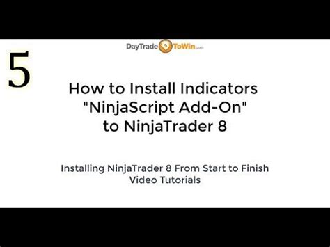 NinjaTrader How To Install Indicators NinjaScript Add On Video Tutorials Part Videos