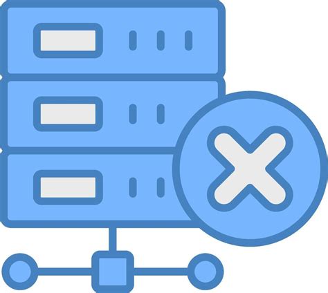 Delete Database Line Filled Blue Icon 43580793 Vector Art At Vecteezy