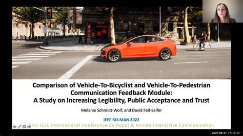 Underline Comparison Of Vehicle To Bicyclist And Vehicle To Pedestrian Communication Feedback