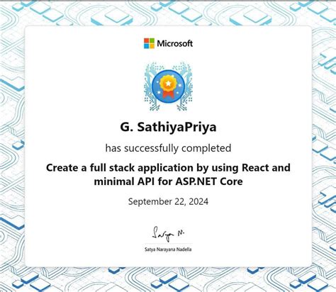 Sathya Priya On Linkedin Fullstackdevelopment React Aspnetcore