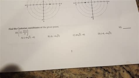 Solved Find The Cartesian Coordinates Of The Given Point Chegg