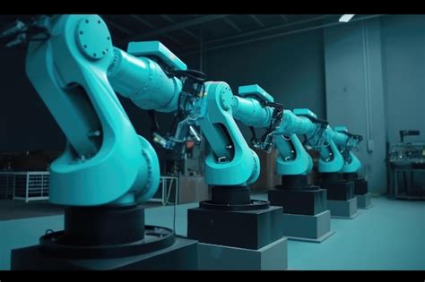 Premium Photo Operating Robot Arm In The Factory