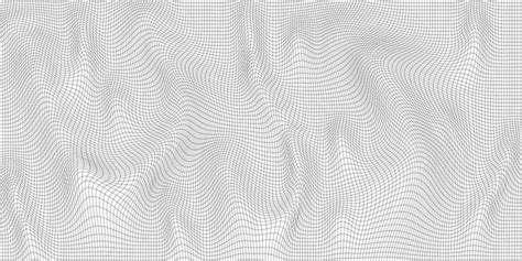 Premium Vector Abstract Wavy D Mesh On A White Background Geometric