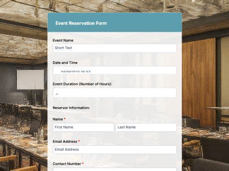 Event Reservation Form Convert To QR Code For Easy Access