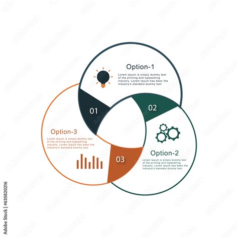 Poster Three Overlapping Circles Infographic Venn Diagram Concept Wall Art Ukposters