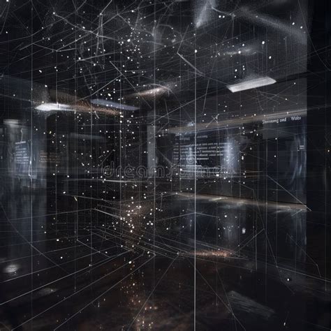 Digital Grid Architecture Interior Stock Illustration Illustration Of Development Wireframe