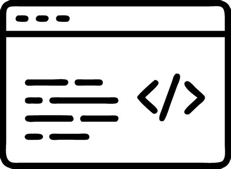 Code Snippets And Terminal Icon With Blank Area For Text And Graphics