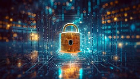 Concept Of Digital Data Protection And Cyber Security Stock Illustration Illustration Of