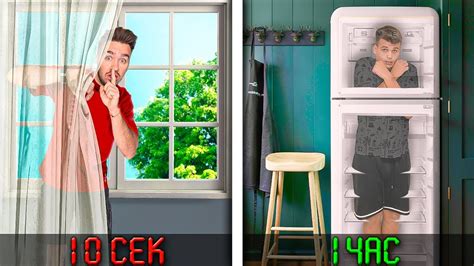 ПРЯТКИ ЗА 10 СЕК Vs 1 ЧАС Youtube