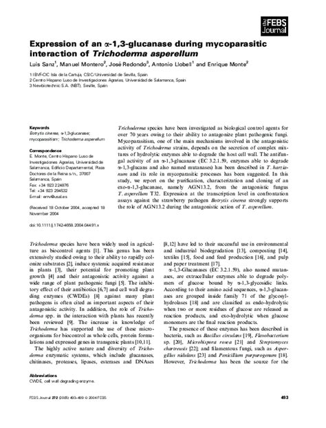 Pdf Expression Of An α 1 3 Glucanase During Mycoparasitic Interaction Of Trichoderma Asperellum
