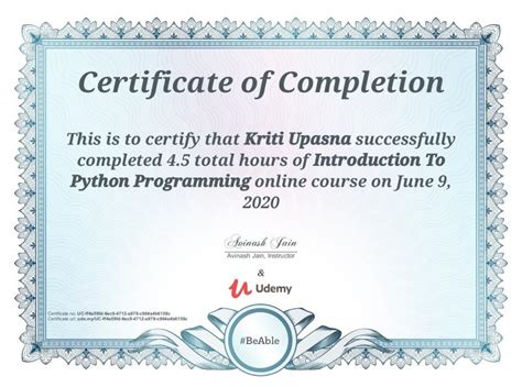 Kriti U On Linkedin Udemy Python Skilladded Lifelonglearner