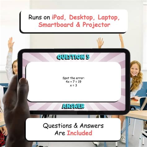 Identify And Correct Errors In Algebra Bump Math Game No Prep Grade 7
