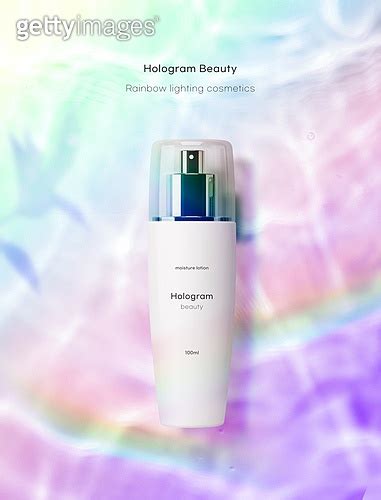 화장품 몸단장제품 뷰티 홀로그램 포스터 로션 물결 빛 자연현상 이미지 Jv12352616 게티이미지뱅크