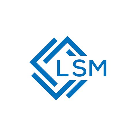 Lsm Letter Logo Design On White Background Lsm Creative Circle Letter