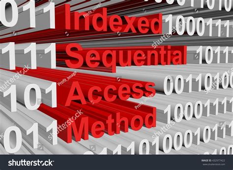 indexed sequential access method form binary stock illustration