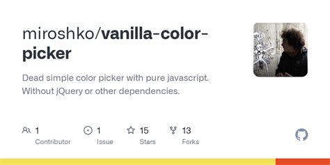 GitHub Miroshko Vanilla Color Picker Dead Simple Color Picker With Pure Javascript Without
