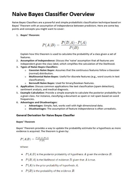naive bayes classifier overview pdf statistical classification