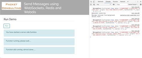 Sending Messages From Web Server To Web Client Using Websockets Redis