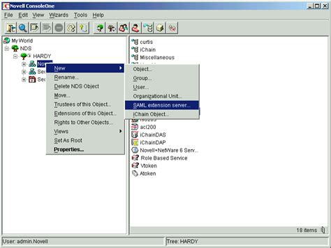 Novell Documentation Saml Extension For Novell Ichain Creating And Configuring The Identity