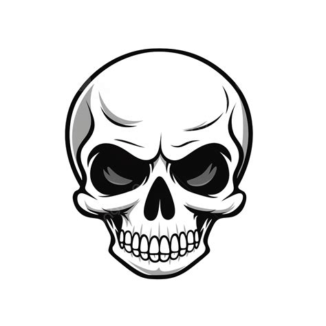 Simple Cute Skeleton Skull Drawing Skull Skeleton Minimalism Png