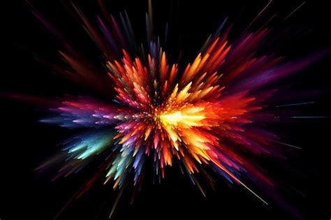 Premium Ai Image Dynamic Energy Burst With Vibrant Color And Explosive Motion Created With