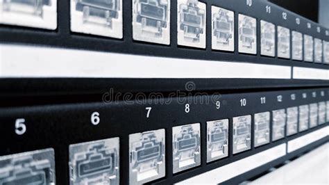 Cat5e Patch Panel Ports Stock Image Image Of Empty 110675611