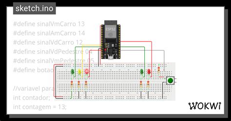 Semaforo Pedestre Ok Wokwi Esp32 Stm32 Arduino Simulator