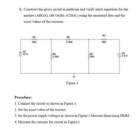 Solved Construct The Given Circuit In Multisim And Verify Chegg