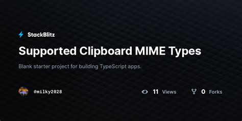 supported clipboard mime types stackblitz