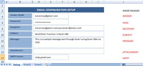 Send Email With Excel Vba Via Cdo Through Gmail