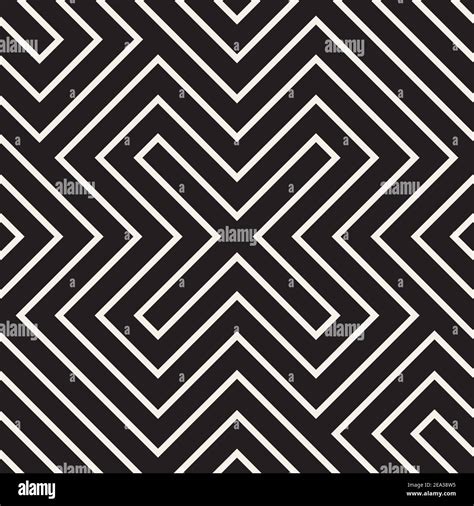 Vector Seamless Cross Pattern Repeating Geometric Black And White Lines Abstract Lattice