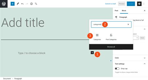 How To Use The WordPress Categories Block
