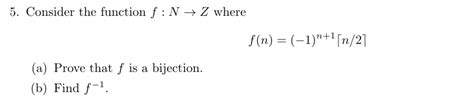 solved consider the function f n→z