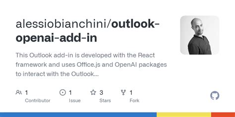 Github Alessiobianchinioutlook Openai Add In This Outlook Add In Is