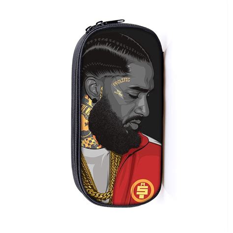 Nipsey Hussle Large Pencil Case Purse Storage Bags Multifunction Cosmetic Bag Baganime