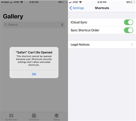 [bug] the setting to edit shortcut security settings is missing r iosbeta