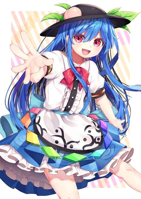Hinanawi Tenshi Touhou Drawn By Gunjou Row Danbooru