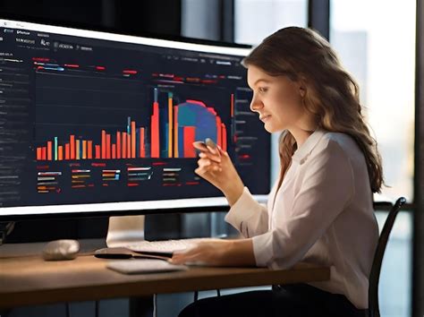 Premium Photo Data Analysis System Of Smart Technology AI Generative