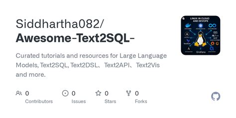 Github Siddhartha082awesome Text2sql Curated Tutorials And